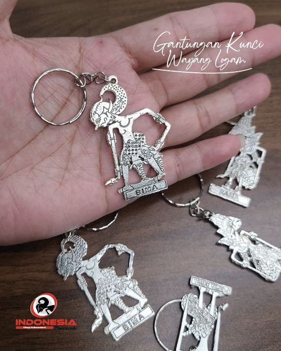 Gantungan Kunci Wayang Logam | Indonesia Purezento